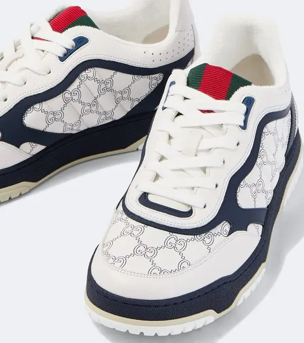 Gucci Re-web Leather Sneakers - White