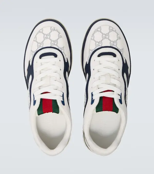 Gucci Re-web Leather Sneakers - White