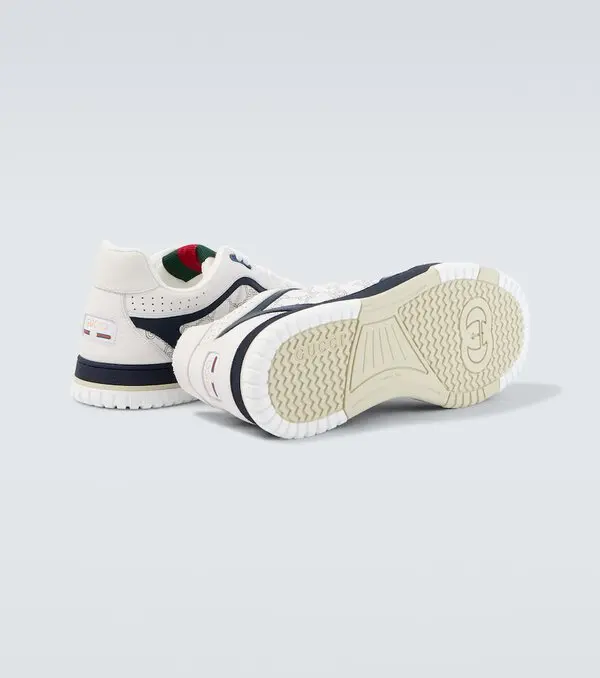 Gucci Re-web Leather Sneakers - White