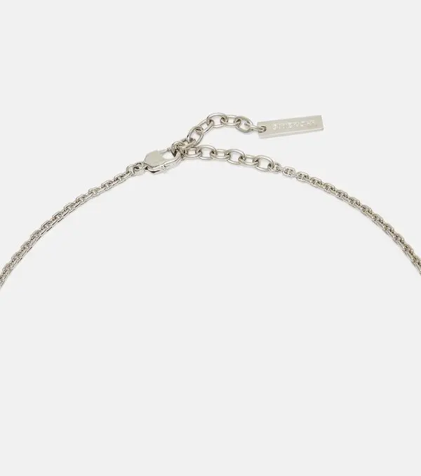 Givenchy Crystal And Pearl Necklace - Silver