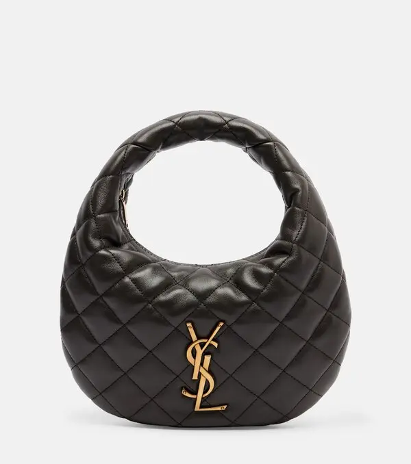 Saint Laurent Quilted Leather Top Handle Bag - Black