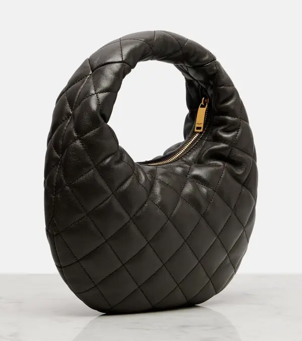 Saint Laurent Quilted Leather Top Handle Bag - Black