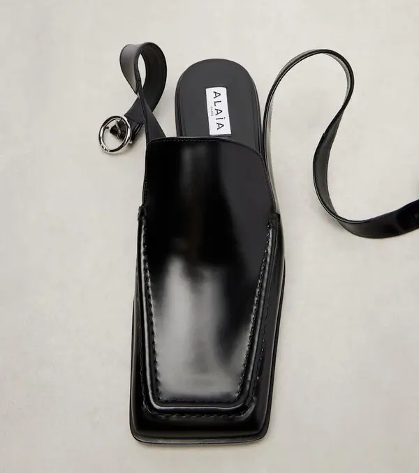Alaïa Leather Slingback Flats