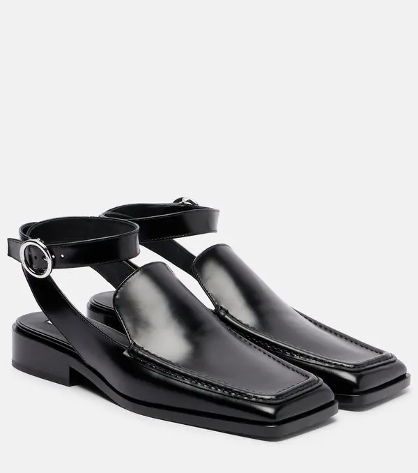 Alaïa Leather Slingback Flats
