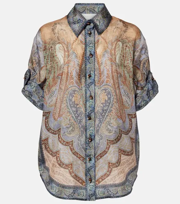 Zimmermann Wanderlust Printed Silk Top