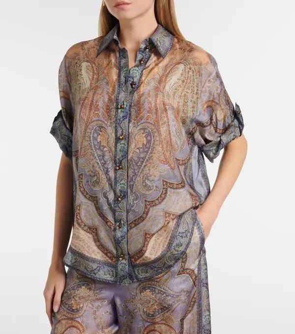 Zimmermann Wanderlust Printed Silk Top