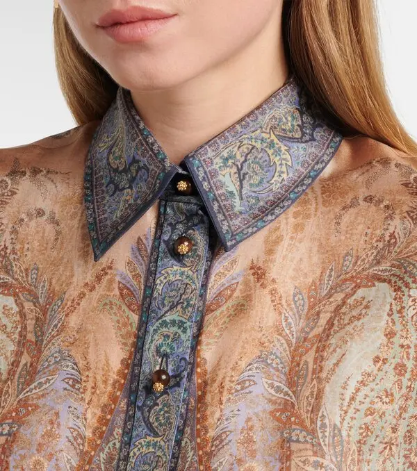Zimmermann Wanderlust Printed Silk Top
