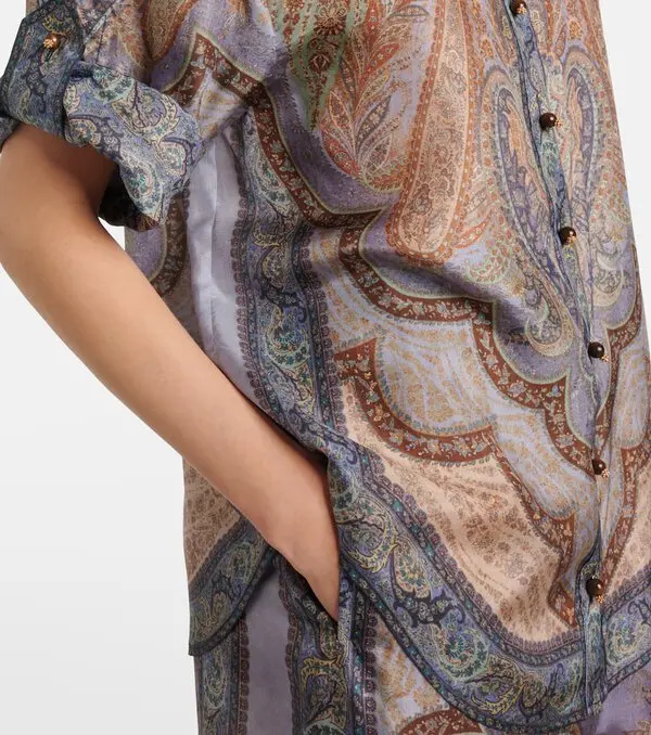 Zimmermann Wanderlust Printed Silk Top