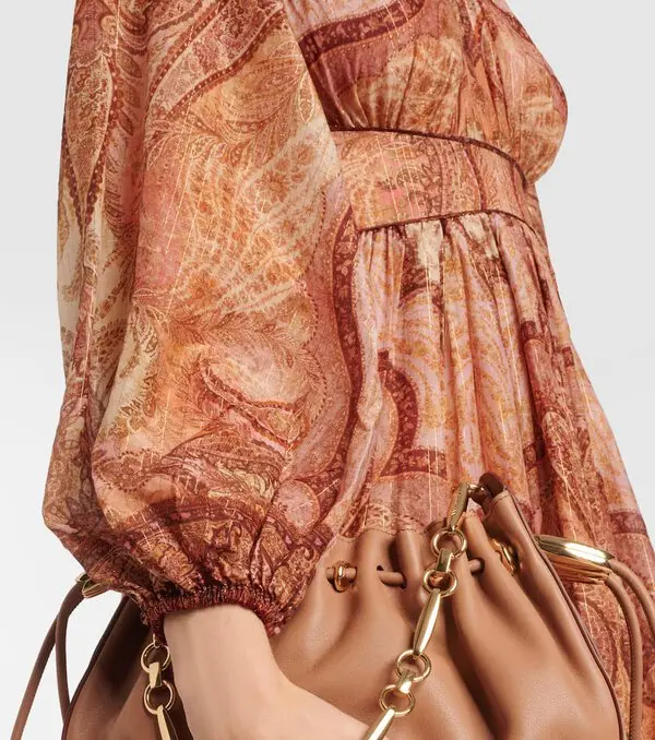 Zimmermann Wanderlust Printed Midi Dress - Burgundy