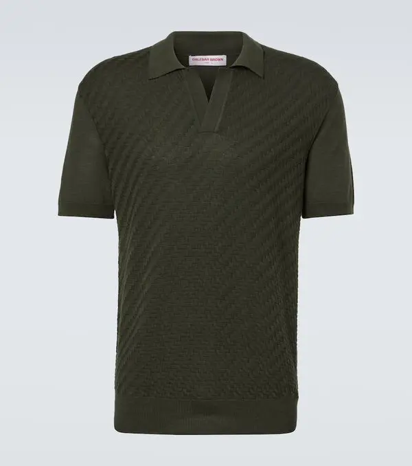 Orlebar Brown Horton Silk And Cotton Polo Shirt - Green