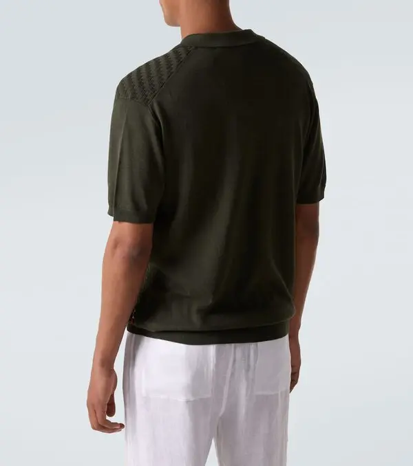 Orlebar Brown Horton Silk And Cotton Polo Shirt - Green
