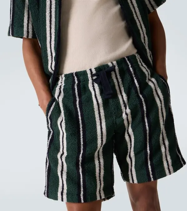 Orlebar Brown Trevone Striped Terry Shorts - Green