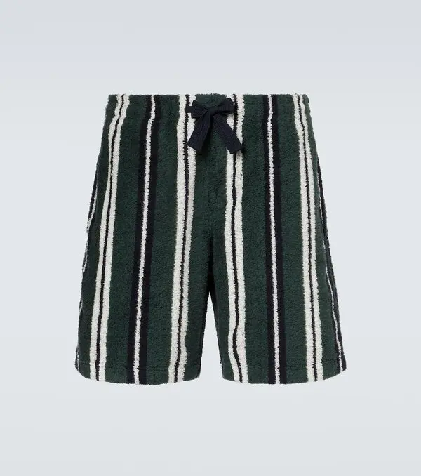 Orlebar Brown Terry Striped Bermuda Shorts - Green