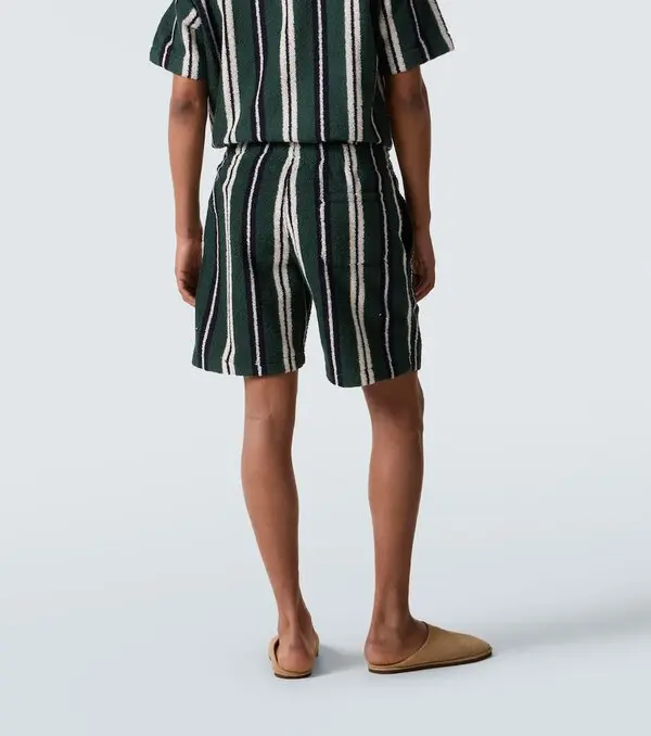 Orlebar Brown Terry Striped Bermuda Shorts - Green