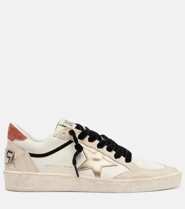 GOLDEN GOOSE Ball Star Leather Sneakers - Beige