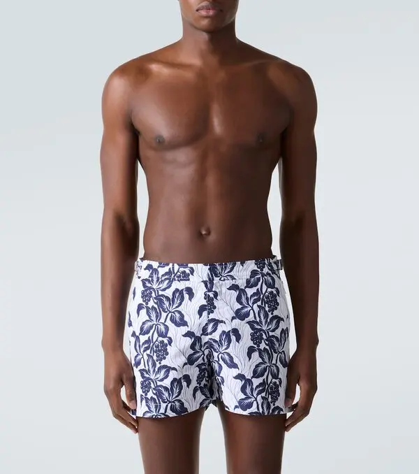 Orlebar Brown Bulldog Floral Swim Trunks - White