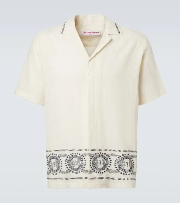 Orlebar Brown Maitan Printed Cotton Bowling Shirt