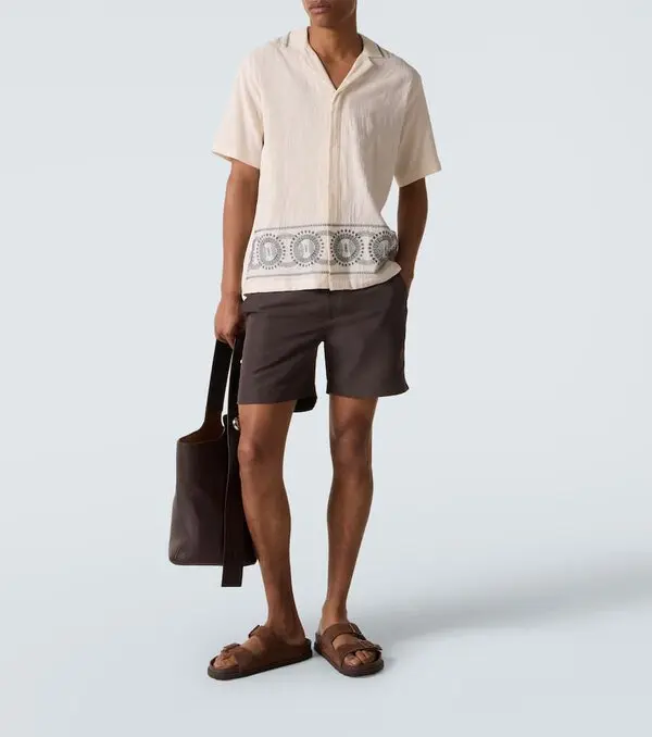 Orlebar Brown Maitan Printed Cotton Bowling Shirt