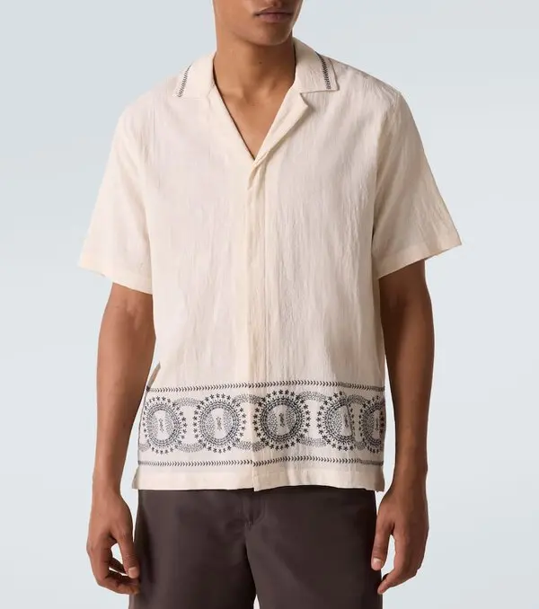 Orlebar Brown Maitan Printed Cotton Bowling Shirt