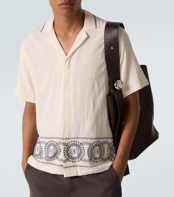 Orlebar Brown Maitan Printed Cotton Bowling Shirt