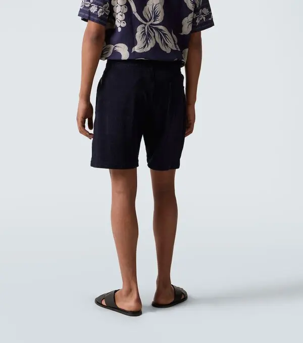 Orlebar Brown Trevone Cotton Terry Shorts - Blue