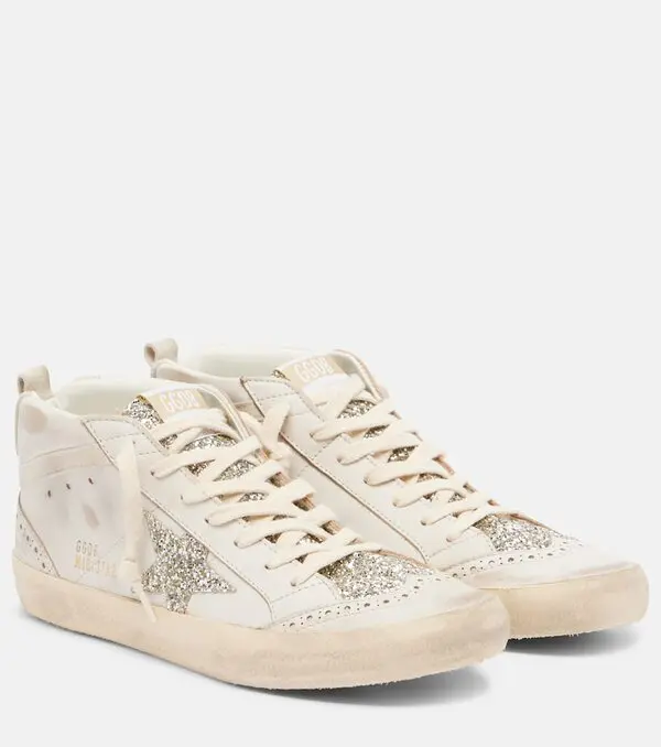 GOLDEN GOOSE Mid Star Embellished High-top Sneakers