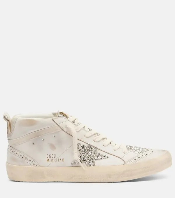 GOLDEN GOOSE Mid Star Embellished High-top Sneakers