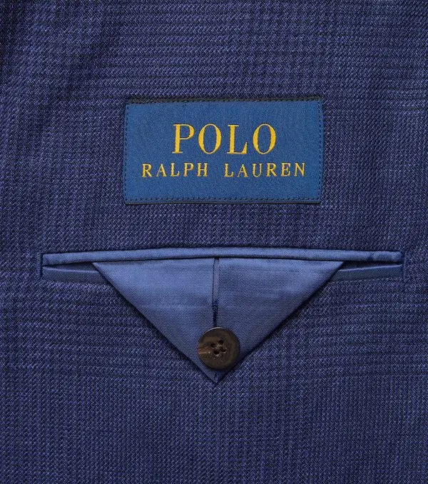 Polo Ralph Lauren Checked Linen-blend Blazer