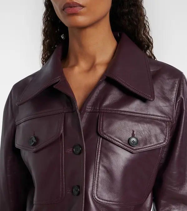 EMILIA WICKSTEAD Nics Cropped Leather Jacket