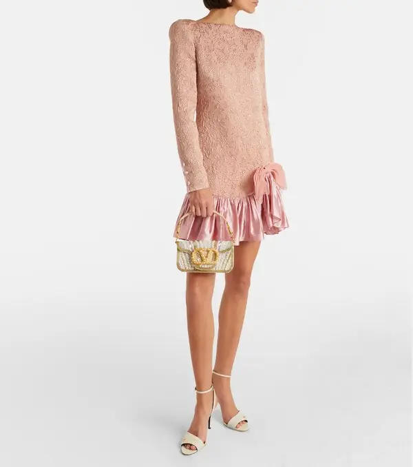 Valentino Garavani Locò Small Embellished Satin Top-handle Bag - Multicoloured