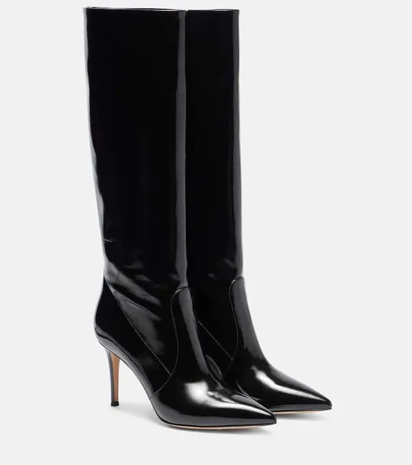 GIANVITO ROSSI Hansen Leather Knee-high Boots - Black