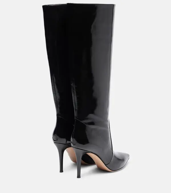 GIANVITO ROSSI Hansen Leather Knee-high Boots - Black