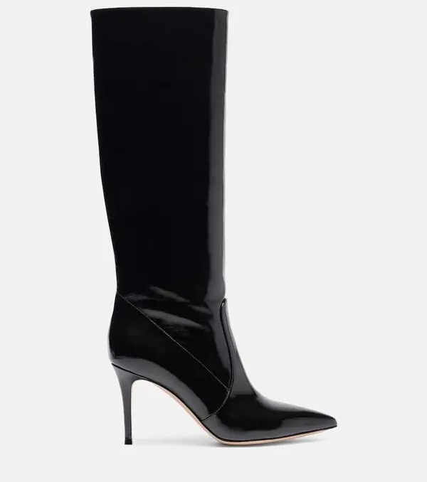 GIANVITO ROSSI Hansen Leather Knee-high Boots - Black