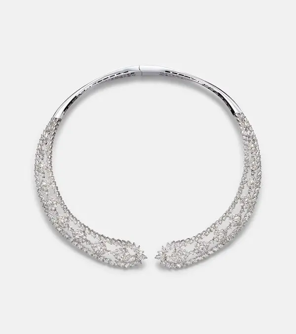 Yeprem Y-couture 18kt White Diamond Necklace - Gold