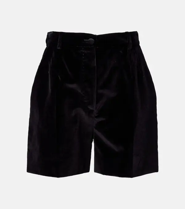 Dolce & Gabbana Cotton And Silk-blend Shorts - Black