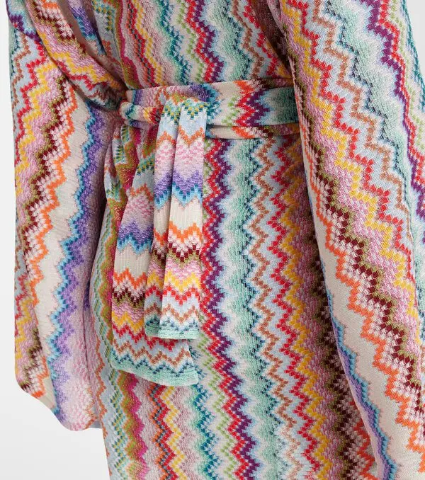 Missoni Zig Zag Oversized Lamé Wrap Cardigan