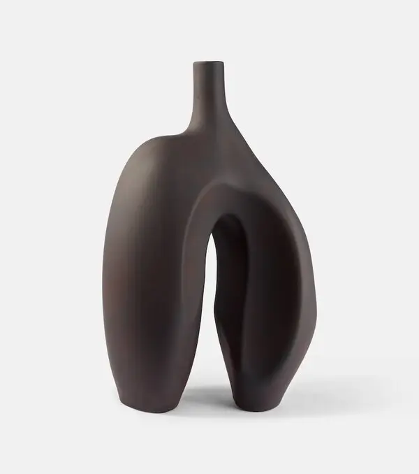 101 COPENHAGEN Ni Medium Ceramic Vase Kristian Sofus Hansen And Tommy Hyldahl - Brown