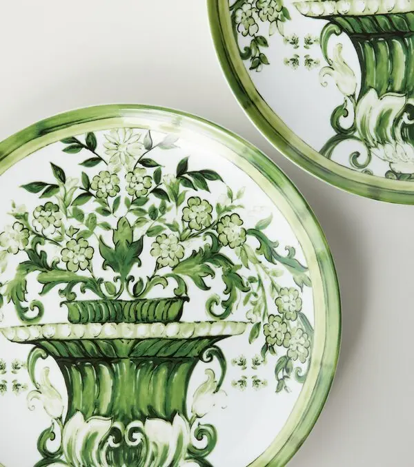 Dolce & Gabbana Verde Maiolica Set Of 2 Dinner Plates - Green