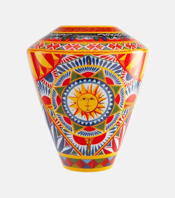 Dolce & Gabbana Carretto Small Porcelain Vase - Multicoloured