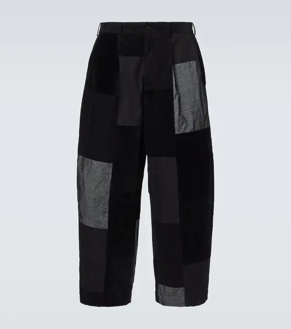Comme Des Garçons Patchwork Corduroy Barrel-leg Pants