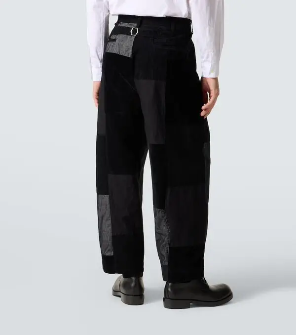 Comme Des Garçons Patchwork Corduroy Barrel-leg Pants
