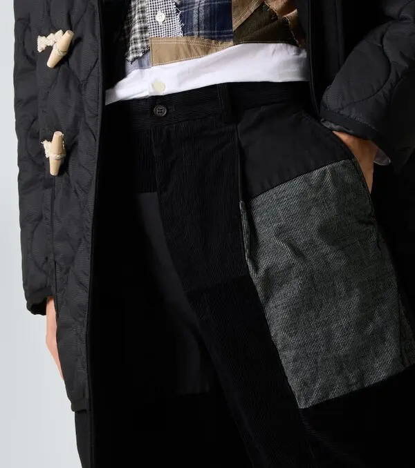 Comme Des Garçons Patchwork Corduroy Barrel-leg Pants