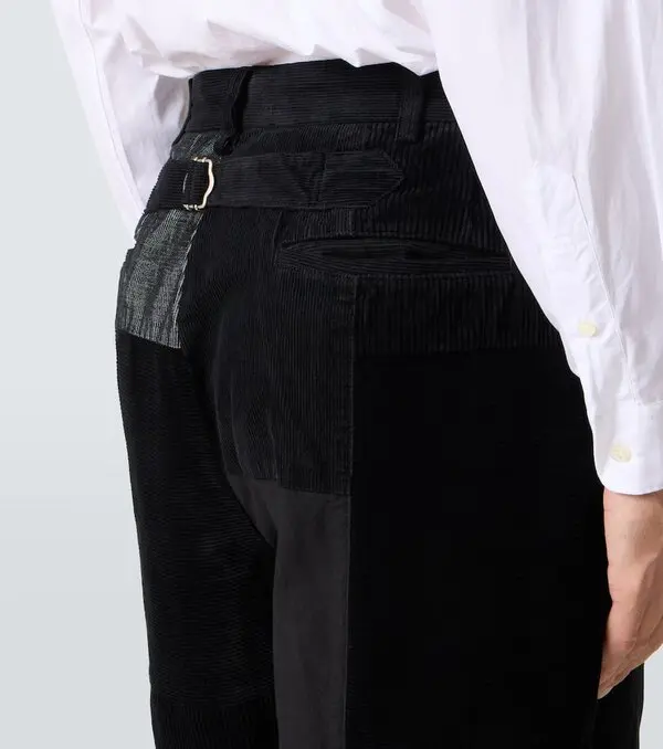 Comme Des Garçons Patchwork Corduroy Barrel-leg Pants