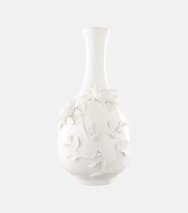 POLSPOTTEN 3d Birds Ceramic Vase - White
