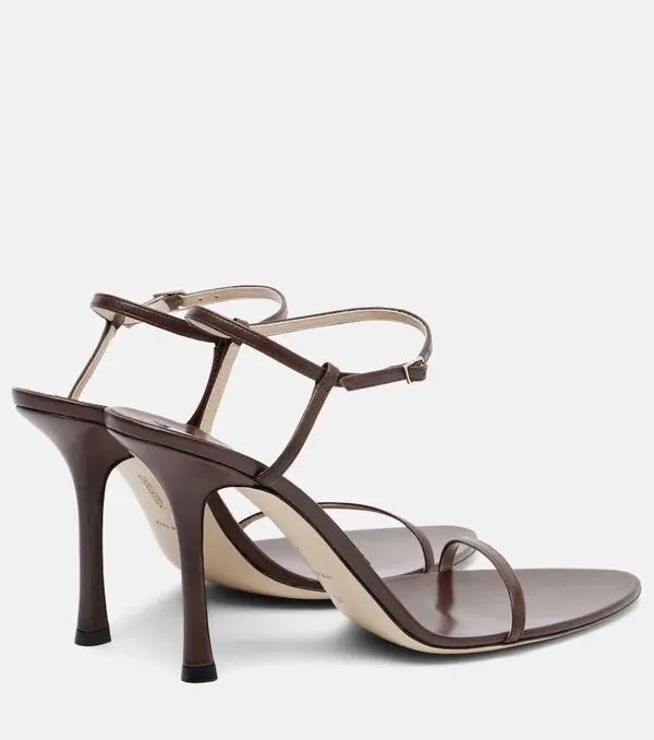 CHRISTEN Double Strap Leather Sandals