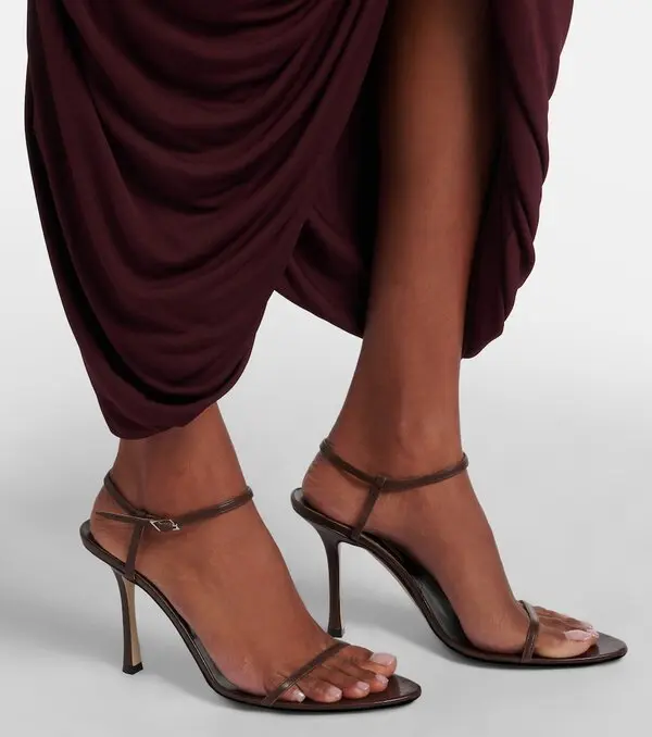 CHRISTEN Double Strap Leather Sandals