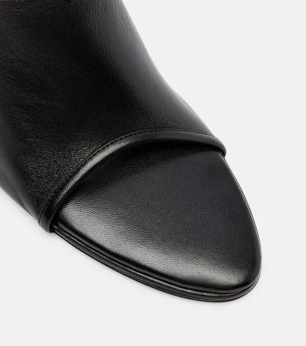 CHRISTEN Strap Leather Wedge Mules