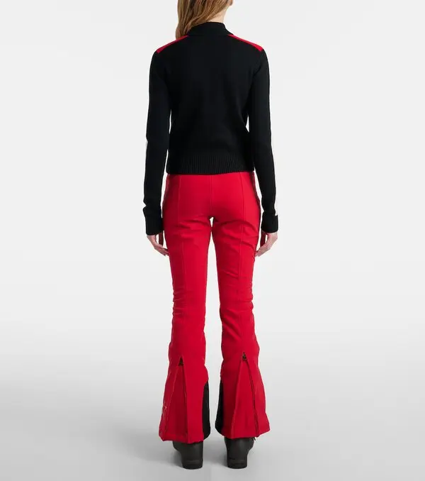 Perfect Moment La Tour Wool Half-zip Sweater - Black