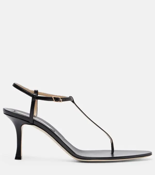 CHRISTEN Mono Strap Leather Thong Sandals