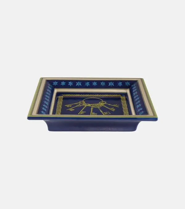 Etro Herald Ceramic Decorative Tray - Blue